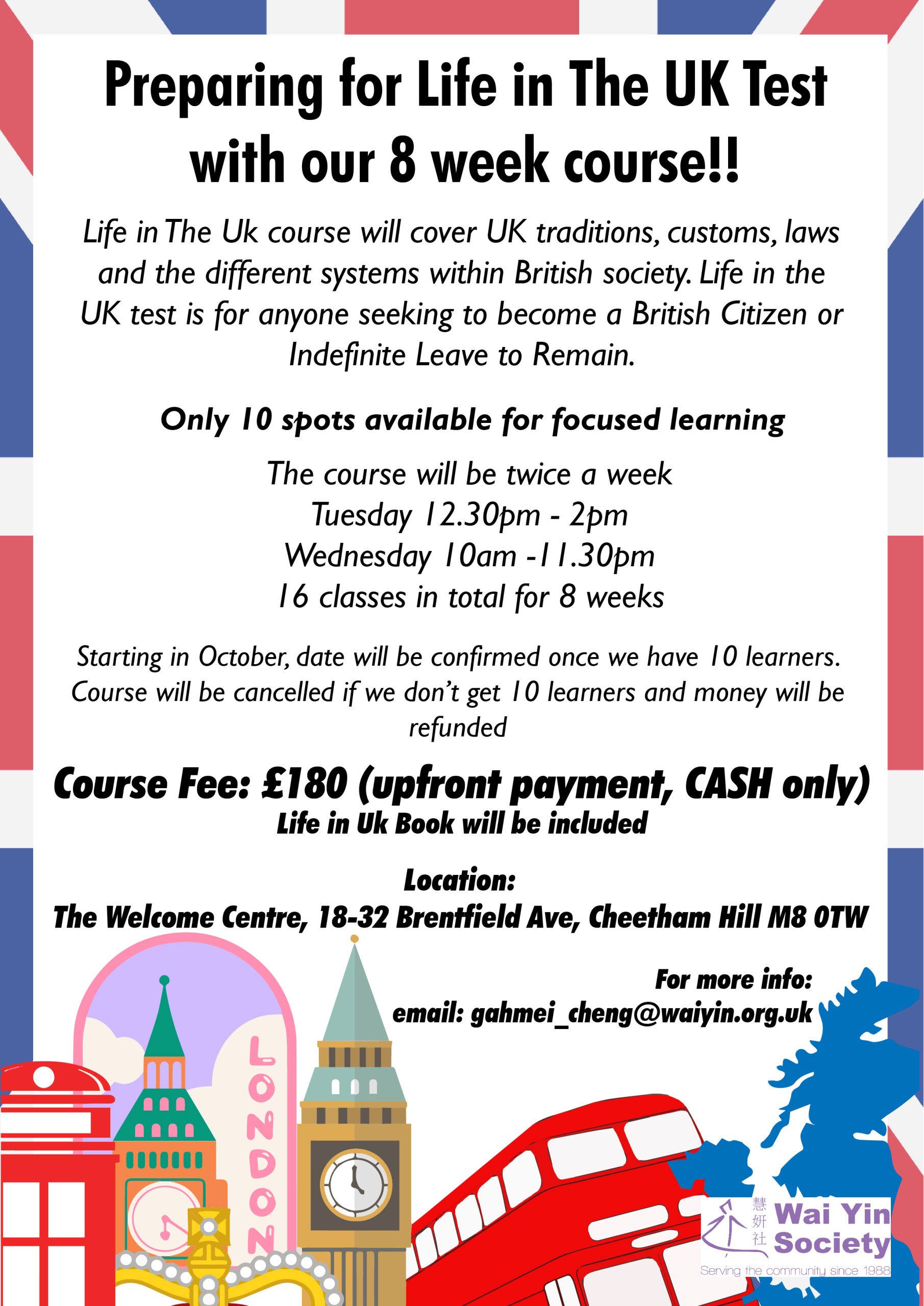Life in the UK course (The Welcome Centre) | Wai Yin Society